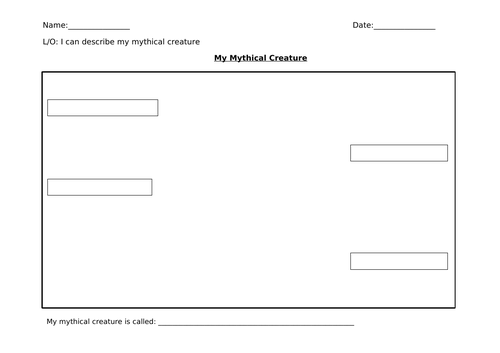 Mythical Creature Design Sheet KS1 | Teaching Resources