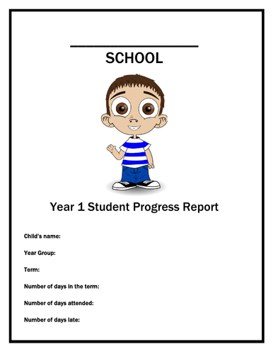 Year 1 - Progress Report Template | Teaching Resources