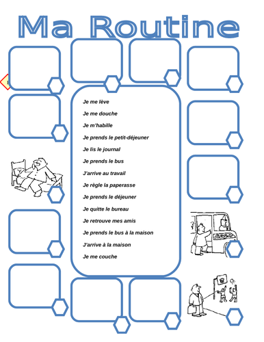 Early years French resources: daily routine