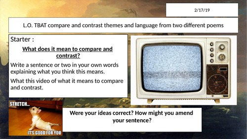 Comparing poems | Teaching Resources Comparing poems | Teaching Resources