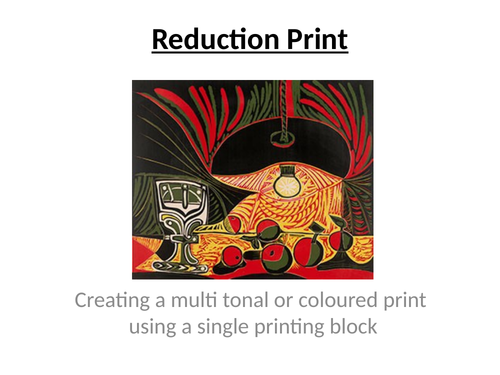 Reduction Print - Pablo Picasso (Lino/relief printing) | Teaching Resources