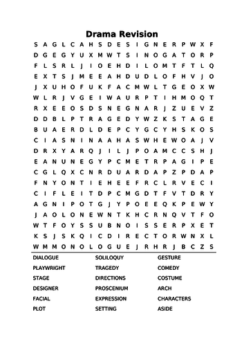 Drama Wordsearch | Teaching Resources