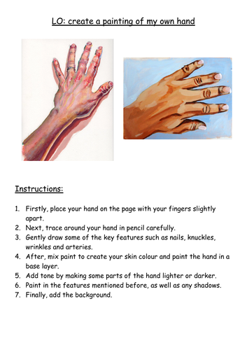 Paint Your Own Hand | Teaching Resources