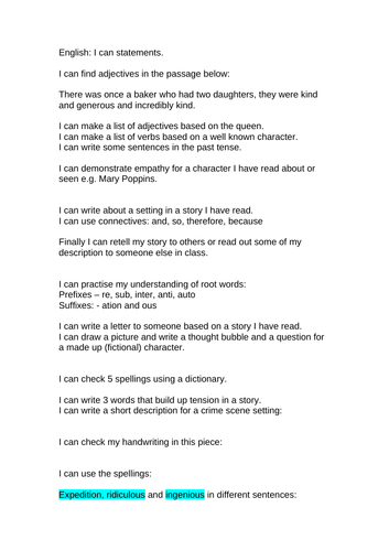English statements KS2 as a worksheet for a lesson | Teaching Resources