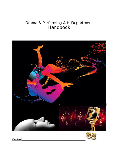 Drama / Performing Arts Department Staff Handbook | Teaching Resources