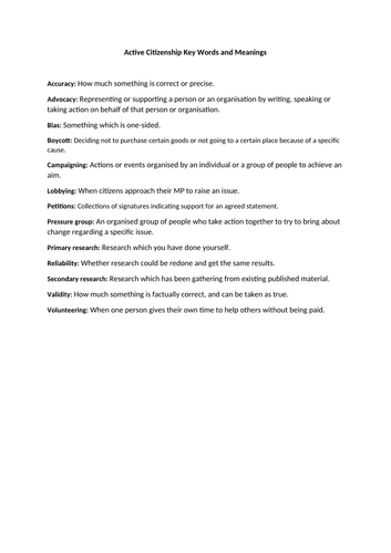 GCSE Citizenship AQA Active Citizenship key word flash cards | Teaching ... GCSE Citizenship AQA Active Citizenship key word flash cards | Teaching ...