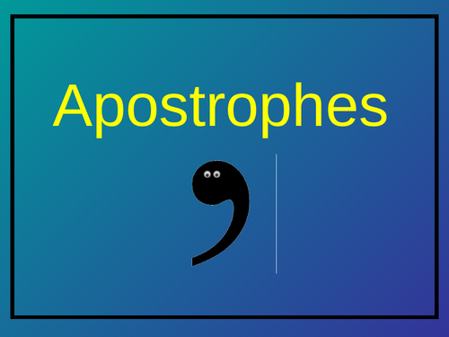 Apostrophes PowerPoint | Teaching Resources