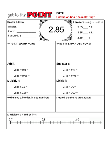 Decimal Practice to the Hundredths: practice adding, rounding, number ...