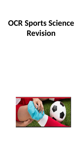 OCR Sports Injuries Revision | Teaching Resources
