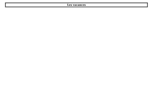 GCSE / IGCSE French - Topics revision sheet / writing mat - Les ... GCSE / IGCSE French - Topics revision sheet / writing mat - Les ...