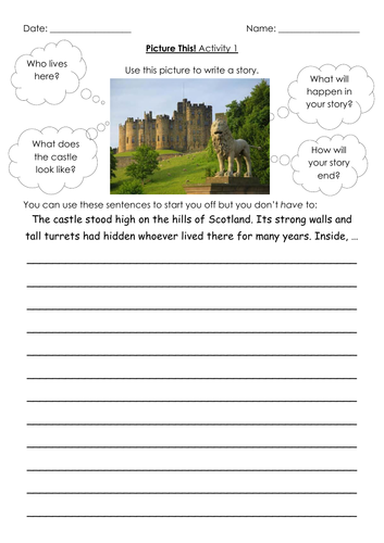 Creative Writing Picture Story Starters by lucyhandy | Teaching Resources
