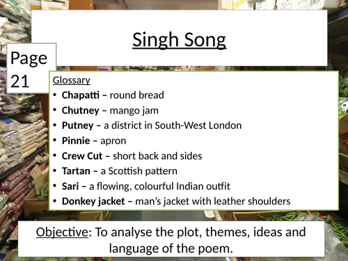 Singh Song GCSE AQA Relationship Anthology Lesson | Teaching Resources