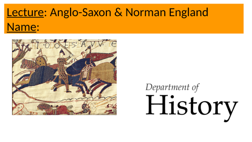 Anglo-Saxon/Normans Entire Course Overview Lecture GCSE | Teaching ...