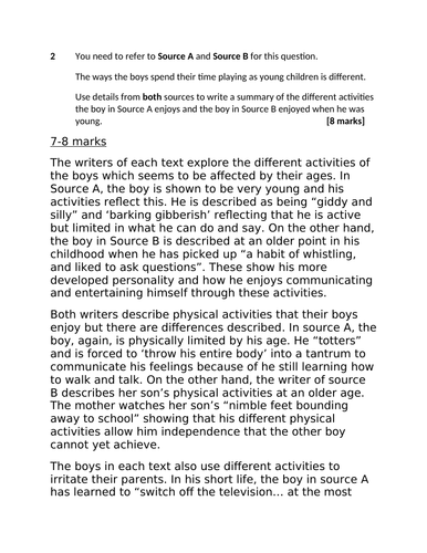 Levels 5, 7 and 9 model answers (AQA GCSE English Language Paper 2 June ... Levels 5, 7 and 9 model answers (AQA GCSE English Language Paper 2 June ...