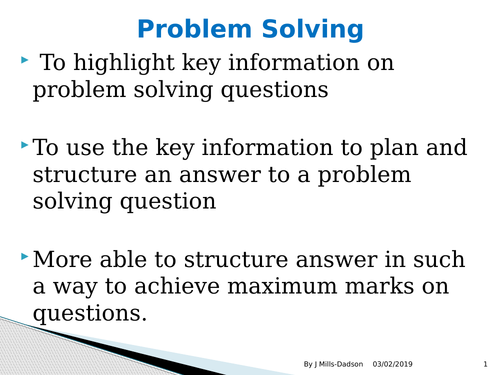 Problem Solving | Teaching Resources Problem Solving | Teaching Resources