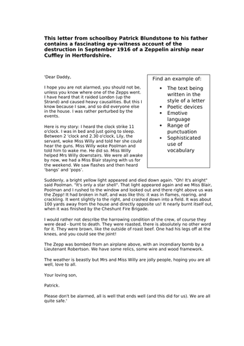 Non-fiction letter | Teaching Resources