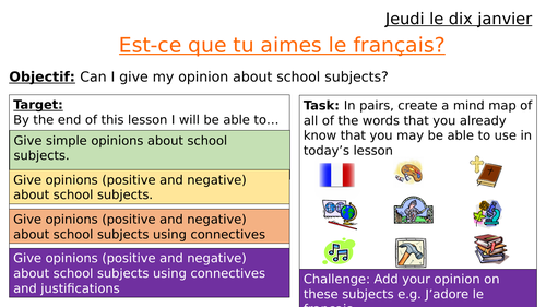 French School Subjects 2 lessons and homework | Teaching Resources
