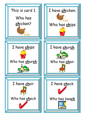 I Have, Who Has Game for CH Digraphs | Teaching Resources