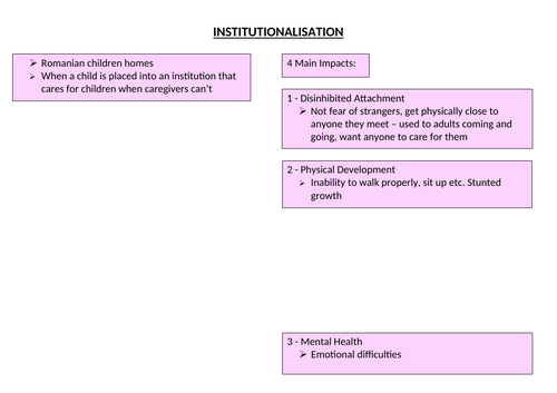 Institutionalisation (attachment revision) - AQA Psychology A Level ... Institutionalisation (attachment revision) - AQA Psychology A Level ...