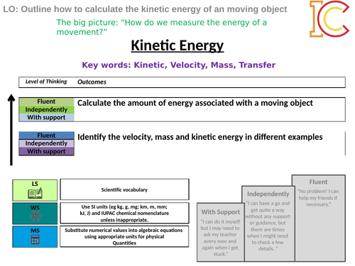 Energy 03 - Kinetic Energy AQA New Physics 9-1 | Teaching Resources
