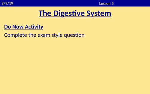 The Digestive System - Full Lesson | Teaching Resources