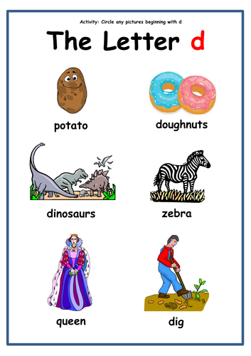 The Letter D (6-page booklet) | Teaching Resources