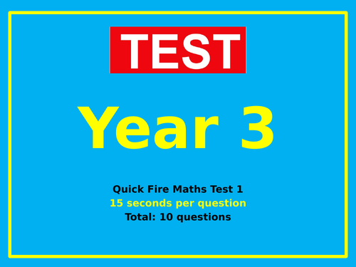 Year 3 Maths Tests | Teaching Resources