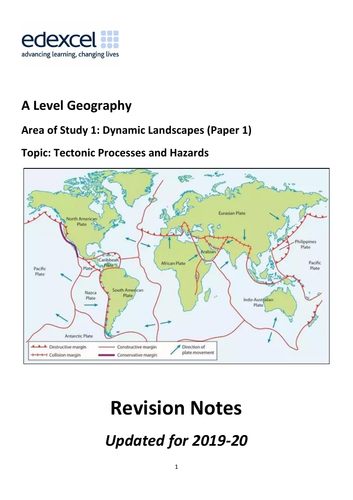 A Level Geography Edexcel - Tectonic Processes and Hazards Revision ...
