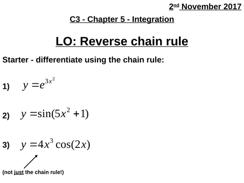 Chain Rule Integration