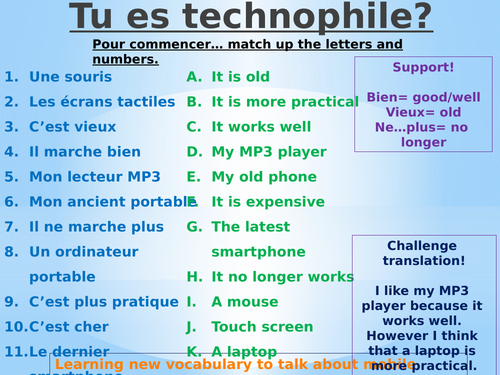 Tu es technophile? Tu t'en sers souvent? | Teaching Resources