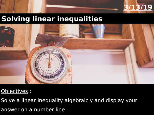 Solving Linear Inequalities | Teaching Resources Solving Linear Inequalities | Teaching Resources