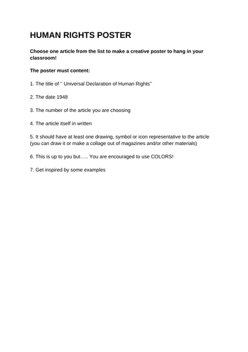 Human Rights | Teaching Resources