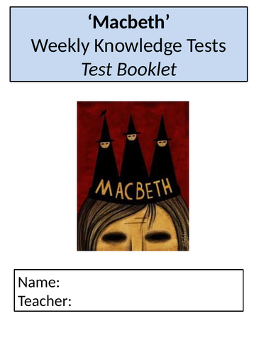 Macbeth Booklet: Quotations, Context and Key Terms with Accompanying ...