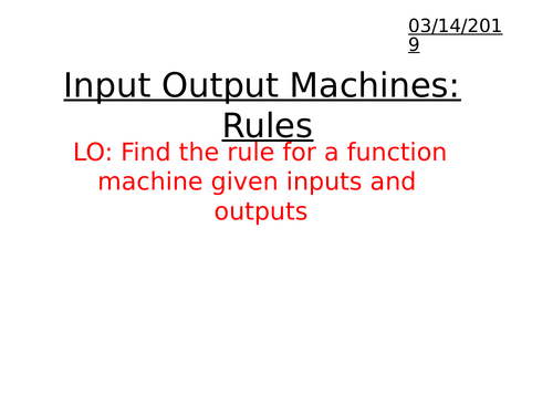 Function Machines: Finding rules | Teaching Resources Function Machines: Finding rules | Teaching Resources