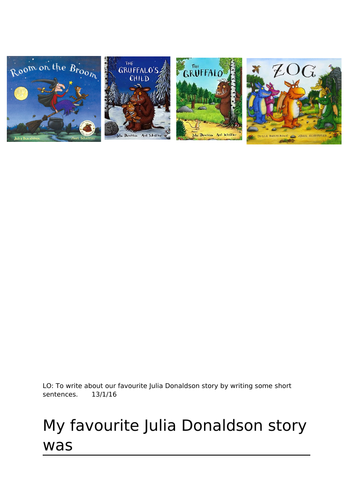Julia Donaldson lesson EYFS | Teaching Resources
