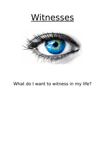 Come and See Year 6 topic 7 - Witnesses | Teaching Resources
