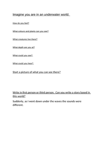 English resource to start creative writing | Teaching Resources