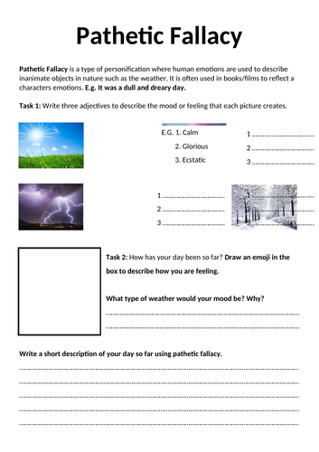 Pathetic Fallacy | Teaching Resources