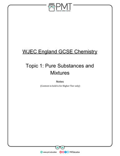 WJEC GCSE Chemistry Notes | Teaching Resources WJEC GCSE Chemistry Notes | Teaching Resources
