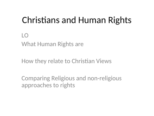 Human Rights AQA Religious Studies | Teaching Resources