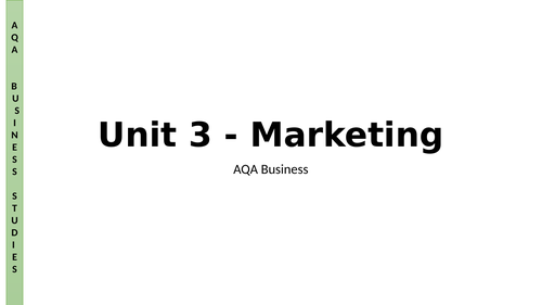 AQA A Level Business - Unit 3 - Marketing | Teaching Resources AQA A Level Business - Unit 3 - Marketing | Teaching Resources