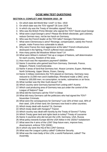 GCSE Quiz Questions | Teaching Resources