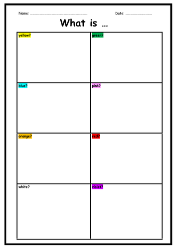 Colour Association Activity | Teaching Resources