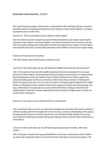 NPQH 2018 final assignment Task1 and Task 2( passed with very very high ... NPQH 2018 final assignment Task1 and Task 2( passed with very very high ...