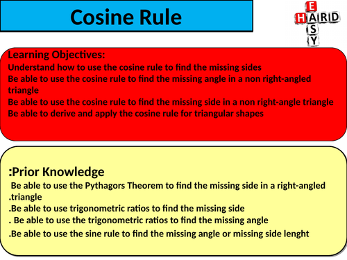 Cosine Rule | Teaching Resources