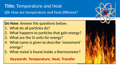 Physics - Temperature and heat | Teaching Resources