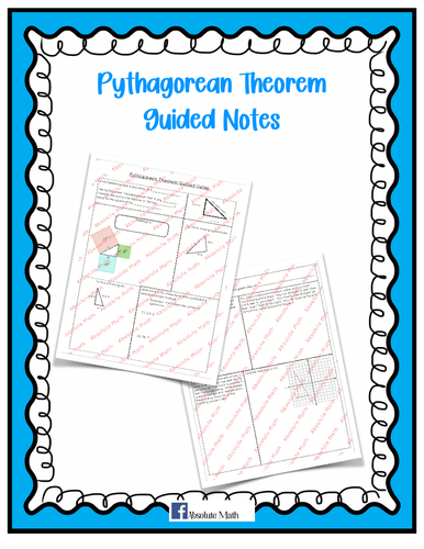 Pythagorean Theorem Guided Notes | Teaching Resources