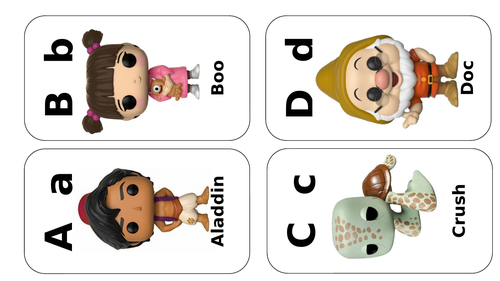 Disney Alphabet Flash Cards