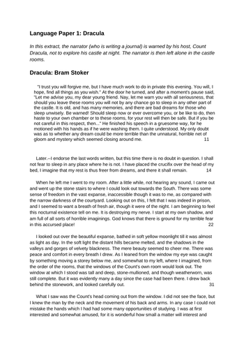 Edexcel English Language Paper 1 - Dracula | Teaching Resources Edexcel English Language Paper 1 - Dracula | Teaching Resources