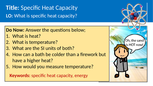Physics - Specific Heat Capacity Equation | Teaching Resources